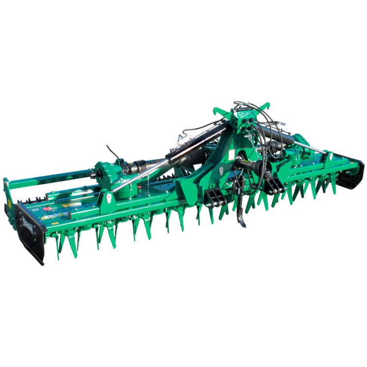 Power harrow - ERP-DBL series - SOVEMA - with roller / folding