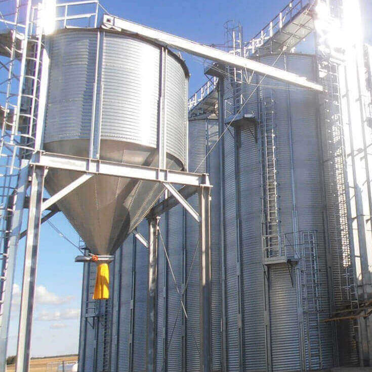 Grain silo - Storage Project Solutions, S.L. - metal / round / discharge