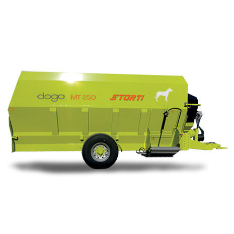 Horizontal mixing wagon - Dogo - STORTI - towed / side discharge / 2-auger