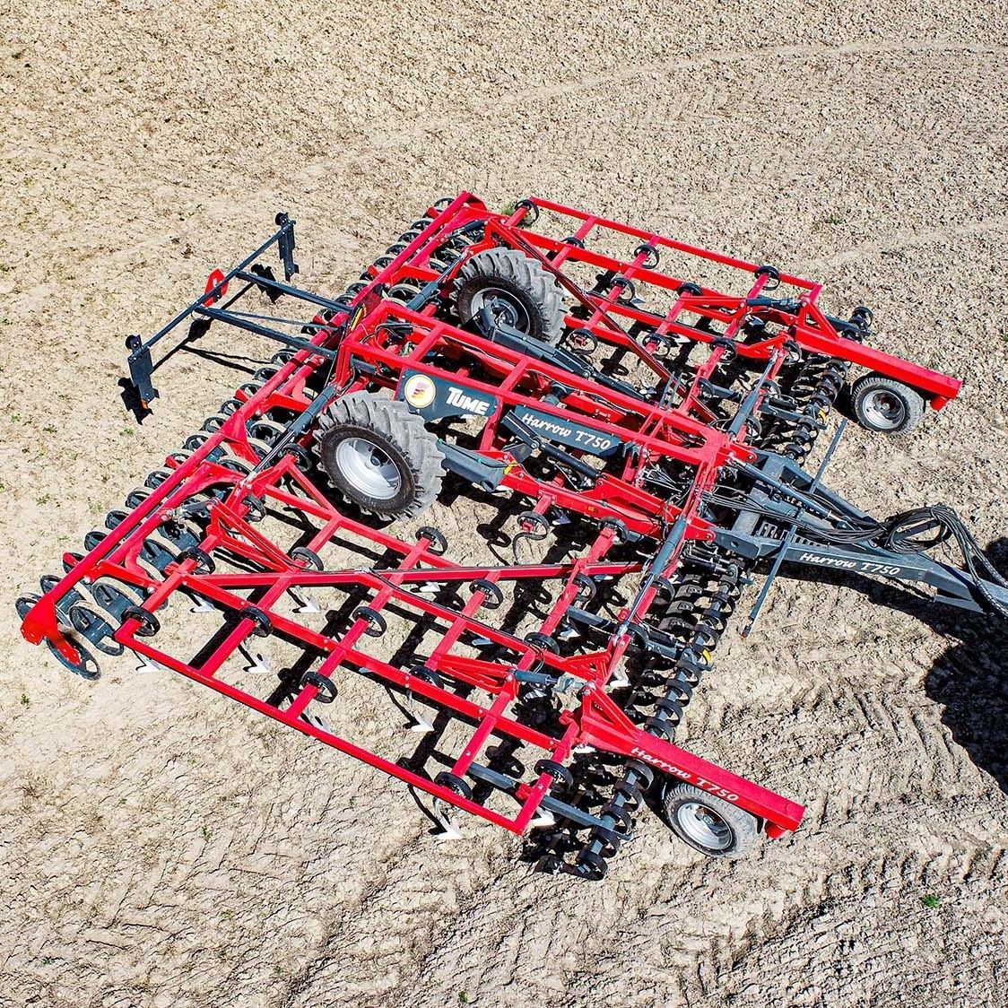 Tine harrow - T series - TUME-AGRI Oy - with roller / folding / towed