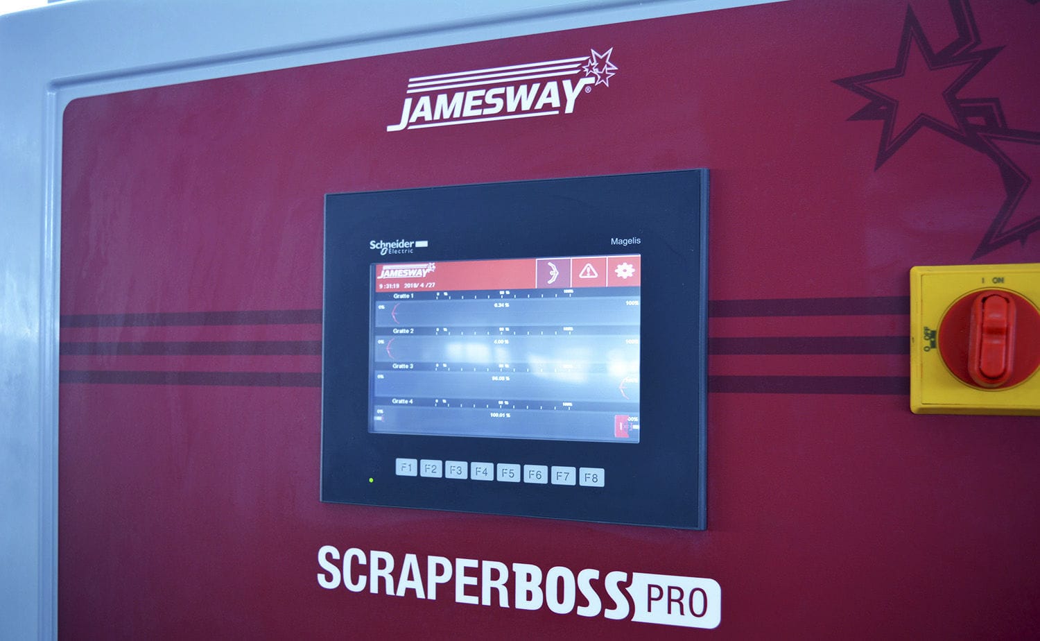 Manure scraper control system - Boss PRO - Valmetal - touch screen