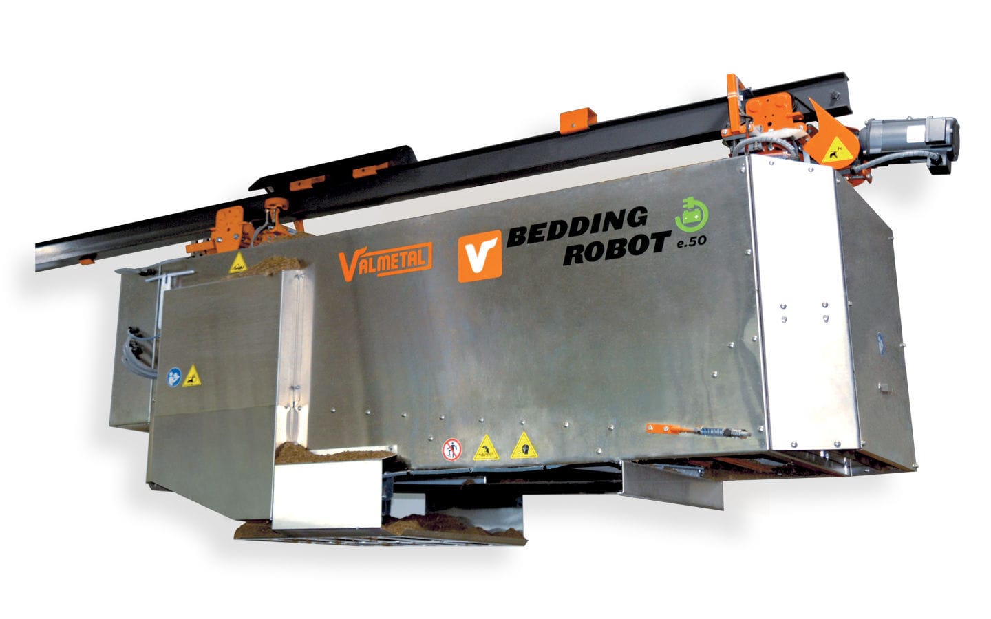 Robotic straw blower - Valmetal - rail-mounted / bedding