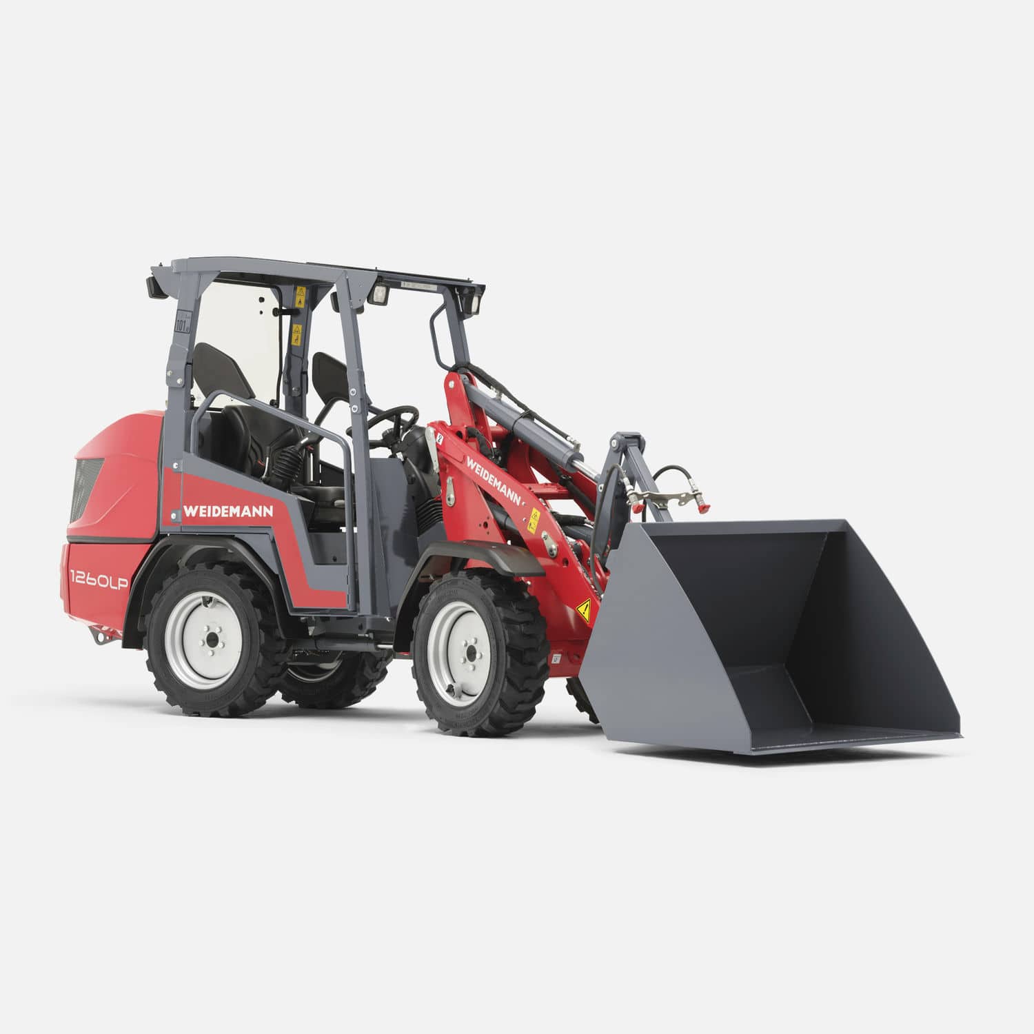 Rubber-tired loader - 1260LP - Weidemann - with cab