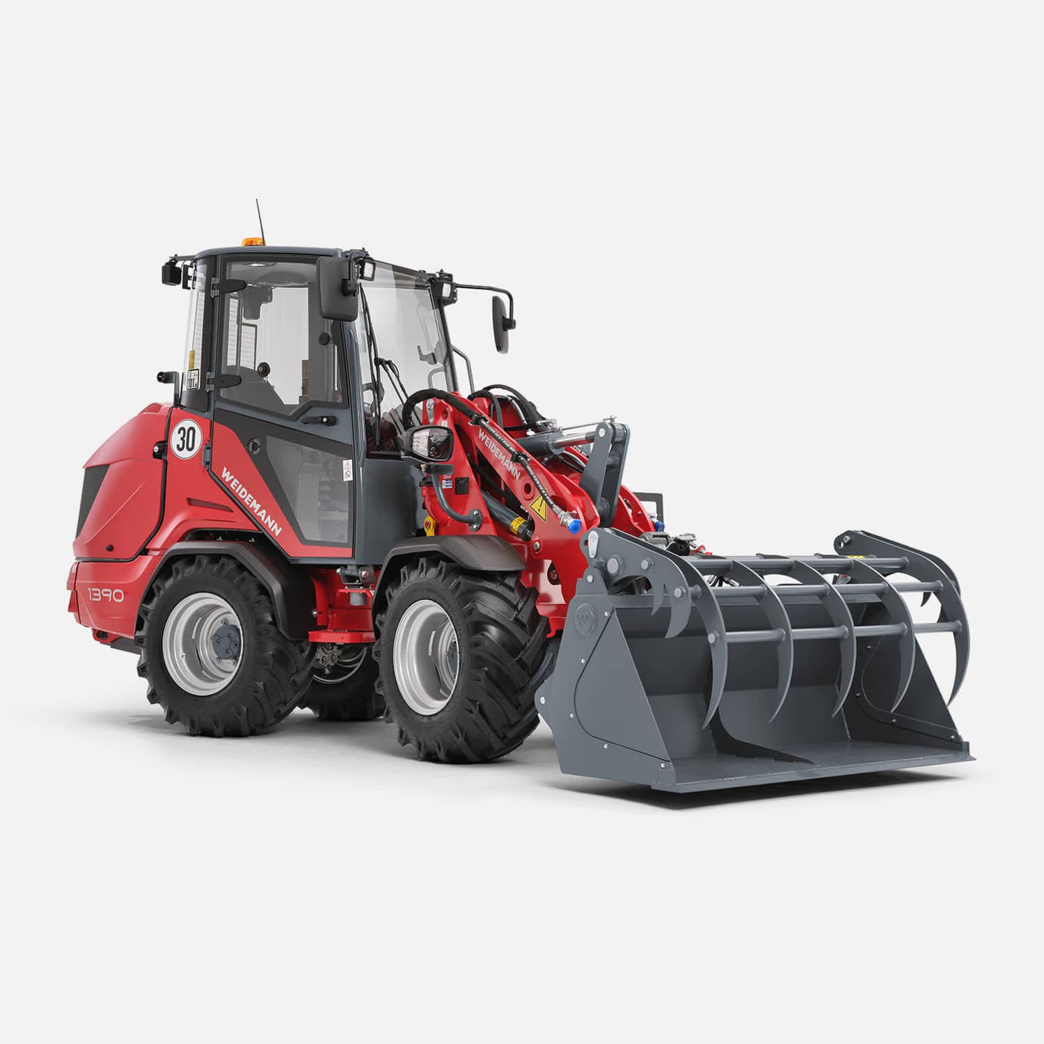 Rubber-tired loader - 1390 - Weidemann - compact / electric / with cab