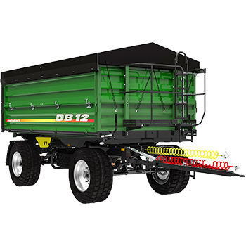 Tipping trailer - DB series - METALTECH - 2-axle / agricultural / 6 ton