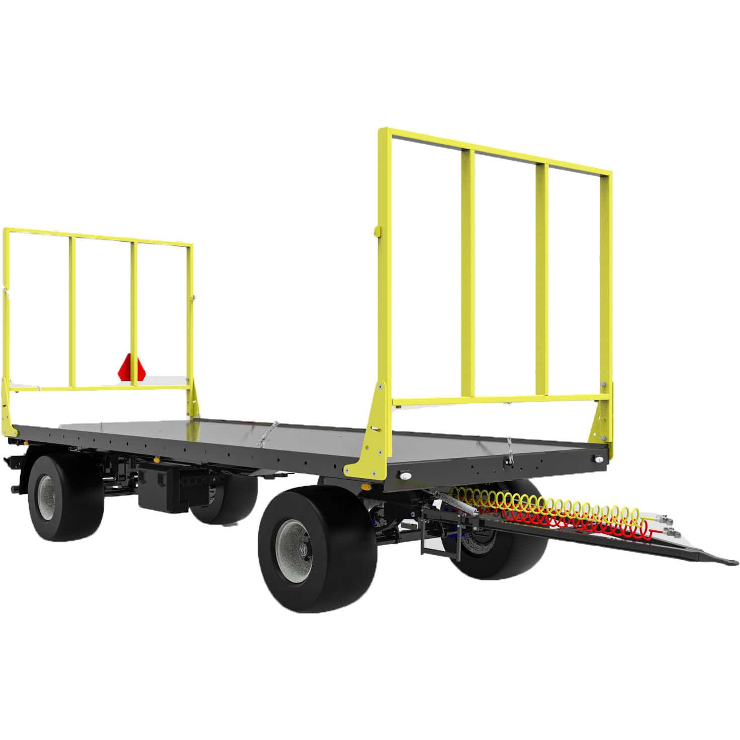 Flatbed trailer - PBD - METALTECH - 2-axle / for bales / 8 ton
