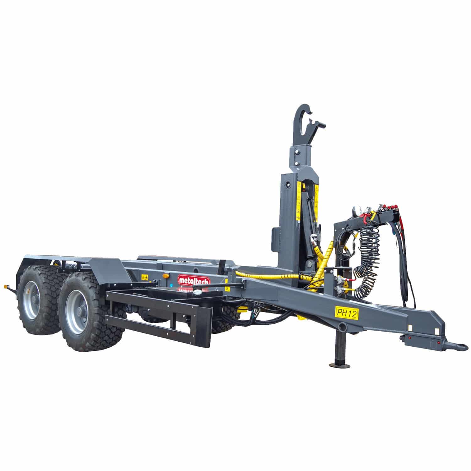 Hook lift trailer - PH - METALTECH - tandem axle / agricultural / 19 ton