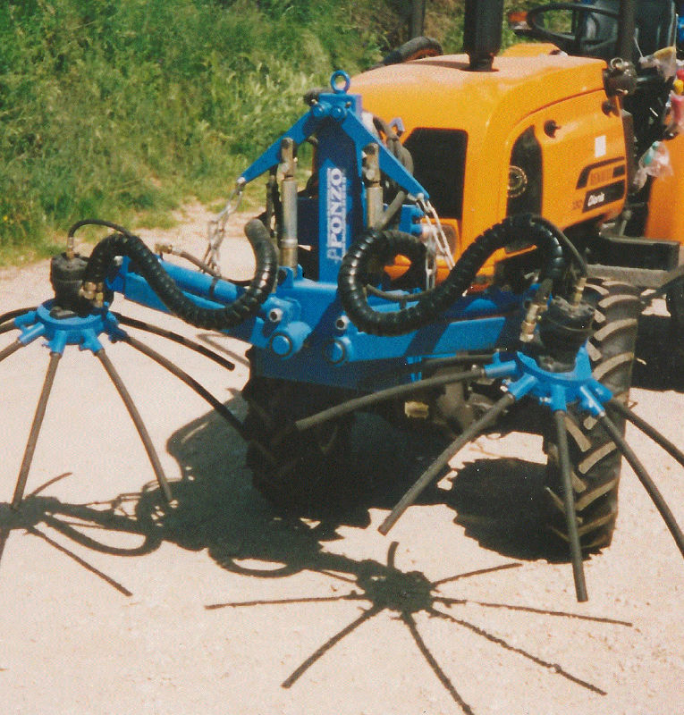 Vine shoot rake - Ponzo - rotary / side delivery / bi-rotor