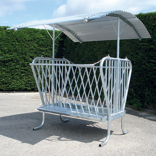 Sheep hay rack - CK Industries - for goats / steel / single access