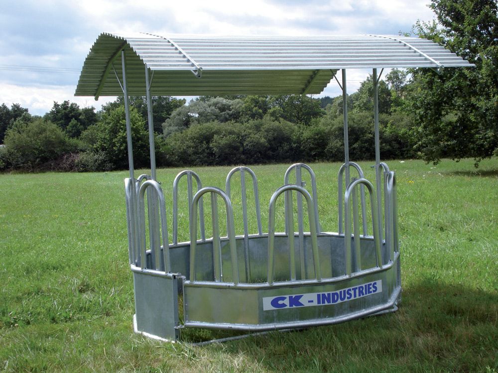 Circular hay rack - 10509 - CK Industries - for cattle / metal / multi ...