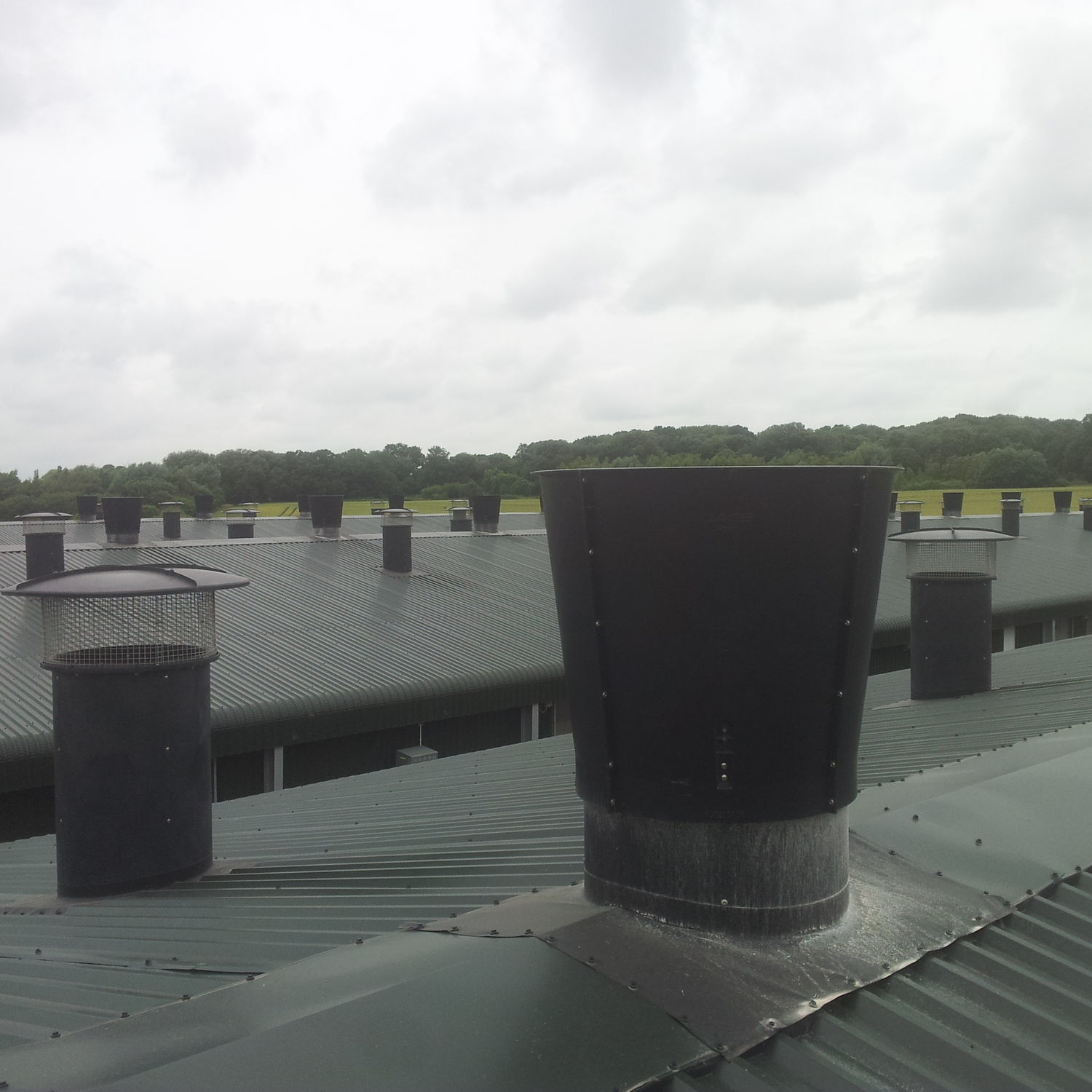 Exhaust air chimney for farm buildings - HE740 - DACS A/S - pig barn