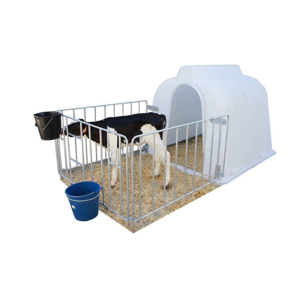 Livestock hutch - 3320-4 - ELMEGA, S.L. - calf / individual / plastic