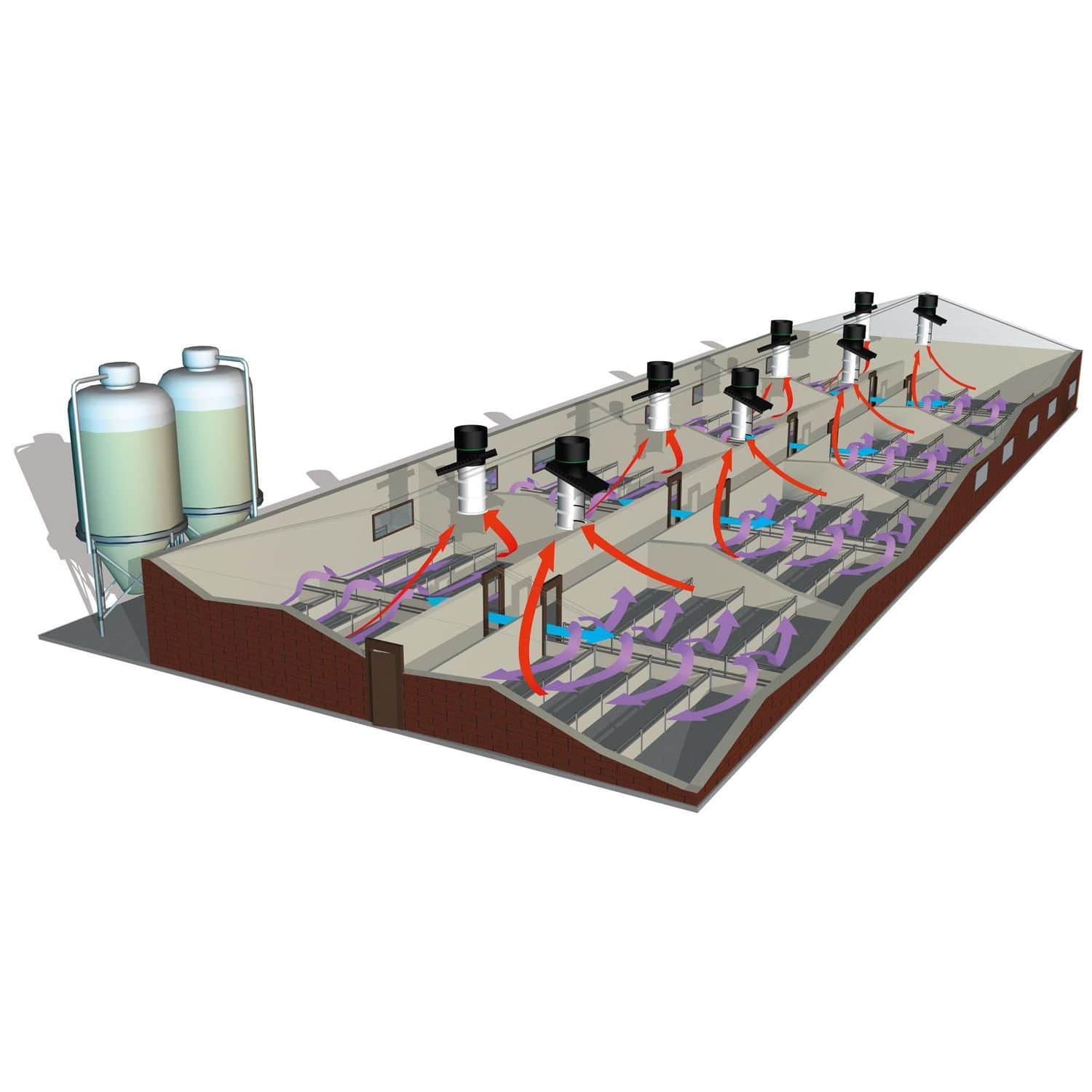 Farm building ventilation system - NatuFlow® - Fancom B.V. - mechanical ...