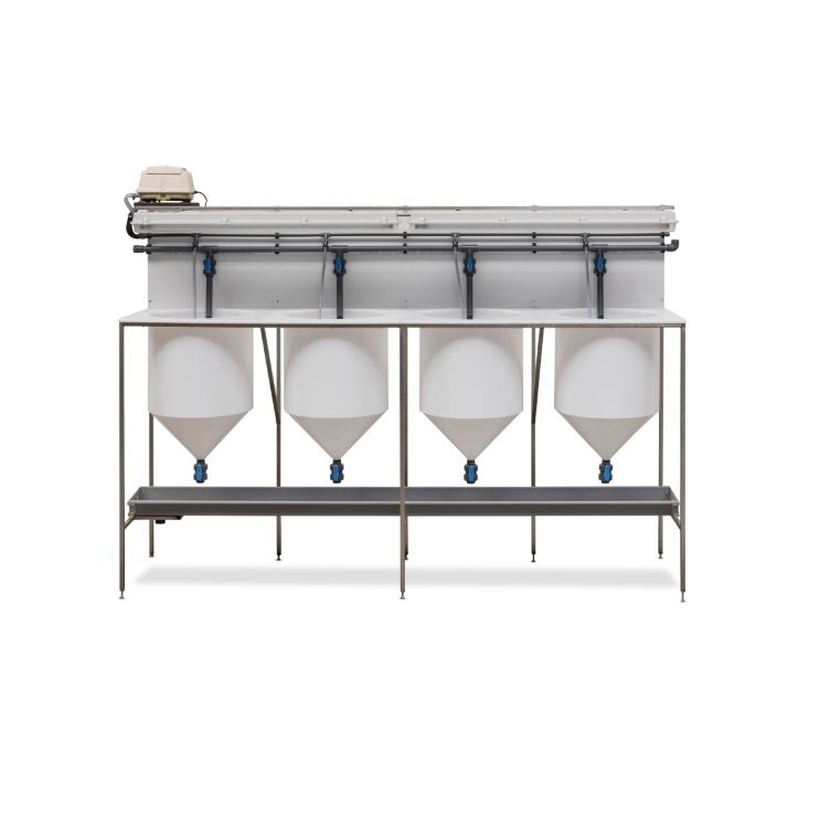 Fish hatching system - LARGE - 4 funnels - Aquaculture ID - funnel