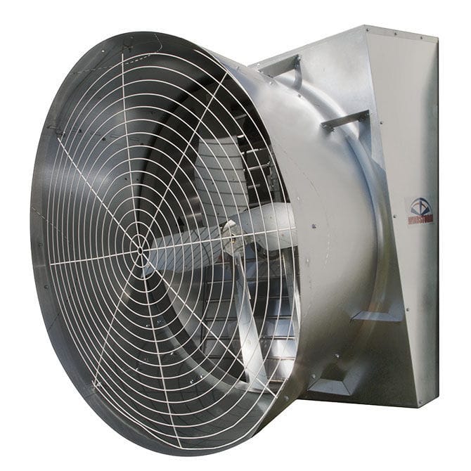 Farm building fan - WS-54SBDLA - Hog Slat - for air circulation / wall ...