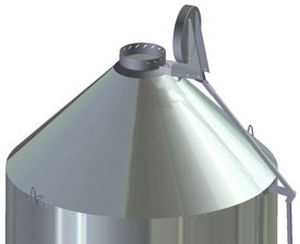 Storage tank cover lid - MAFA Silos AB - stainless steel