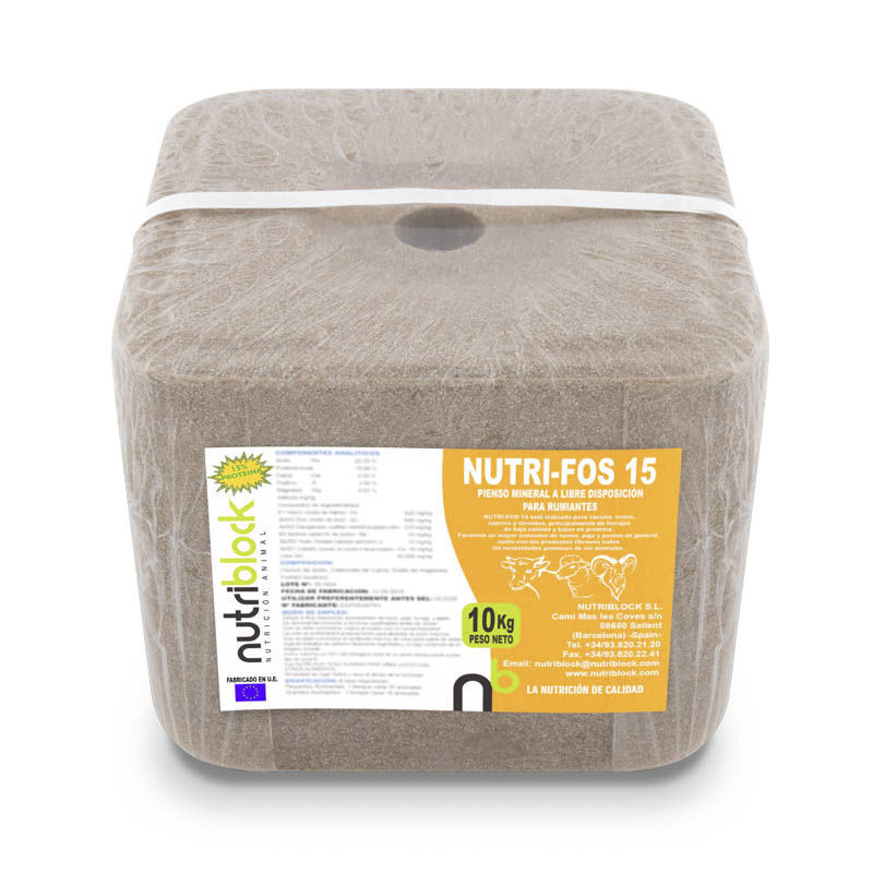 Cattle lick block - NUTRI-FOS 15 - NUTRIBLOCK - goat / for sheep / with ...