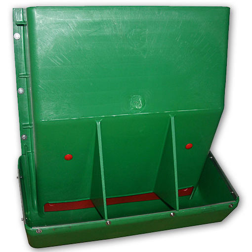Pig hopper feeder - 471 - OK PLAST - plastic / multi-access / wall-mounted