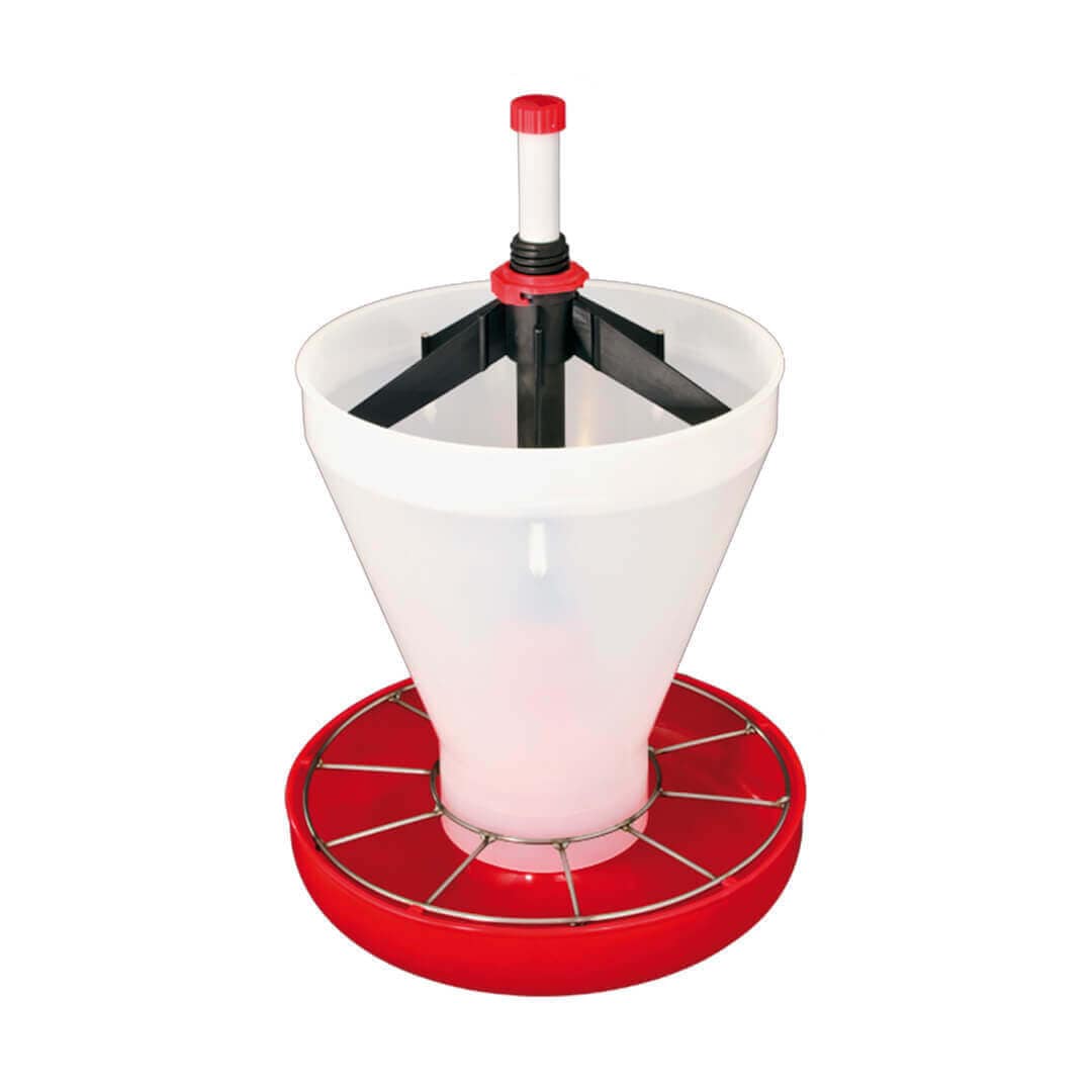 Pig pan feeder - Rotecna, S.A. - plastic / multi-access / floor-mounted