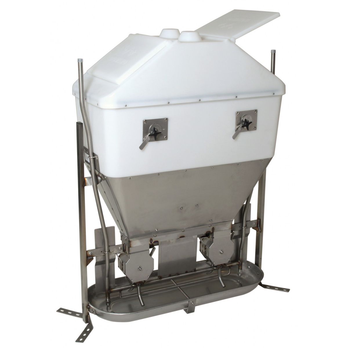 Pig trough - K-Flex Double - W. DOMINO A/S - polyethylene / stainless steel