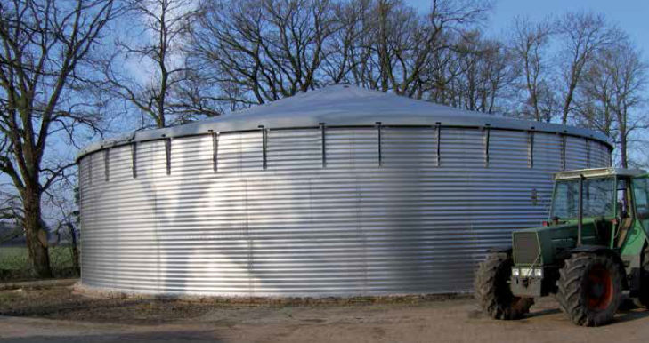 Slurry tank - WEDA Dammann & Westerkamp GmbH - vertical / steel / outdoor