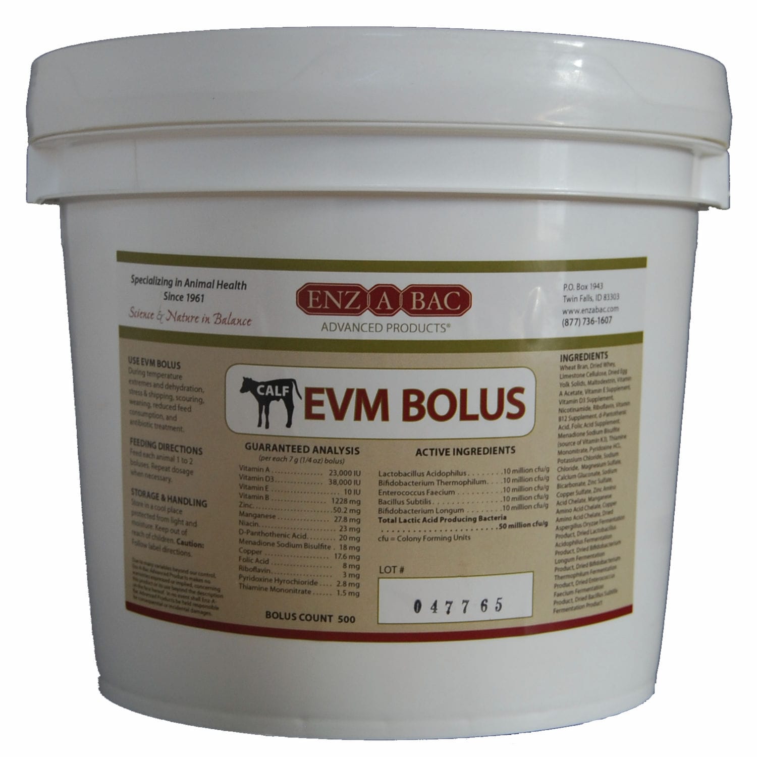 Animal feed supplement - EVM Bolus - ENZ-A-BAC Advanced Products ...