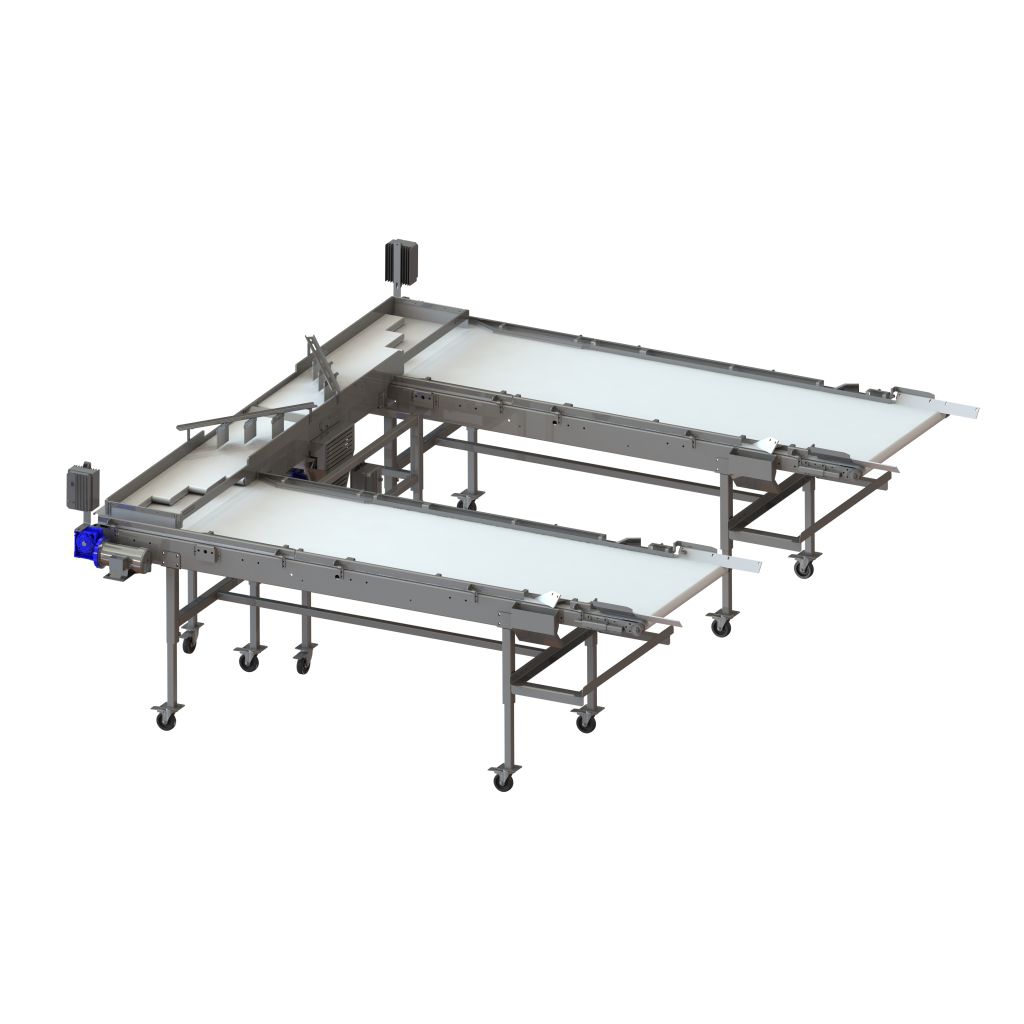 Fruit conveyor - CSPLIT1610LP - A & B Packing Equipment, Inc. - belt ...