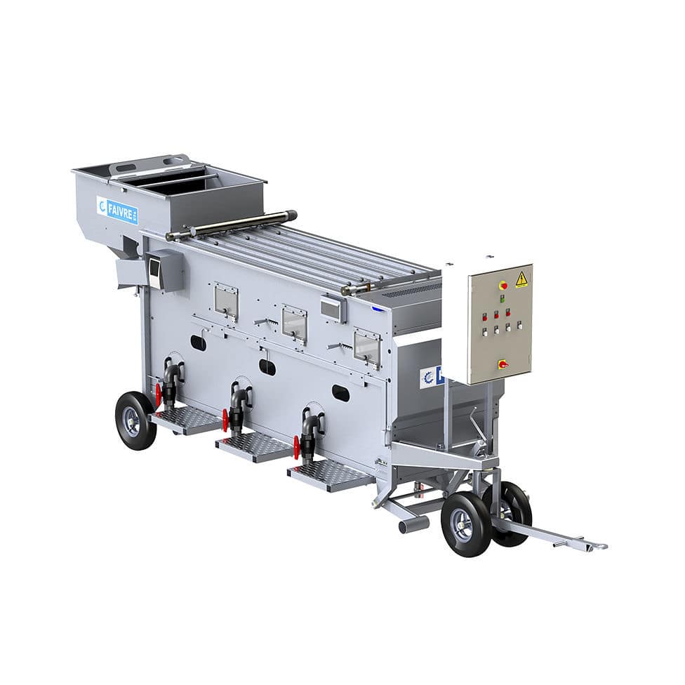 2-channel fish grader - Heliovision - Faivre Sarl - stainless steel ...