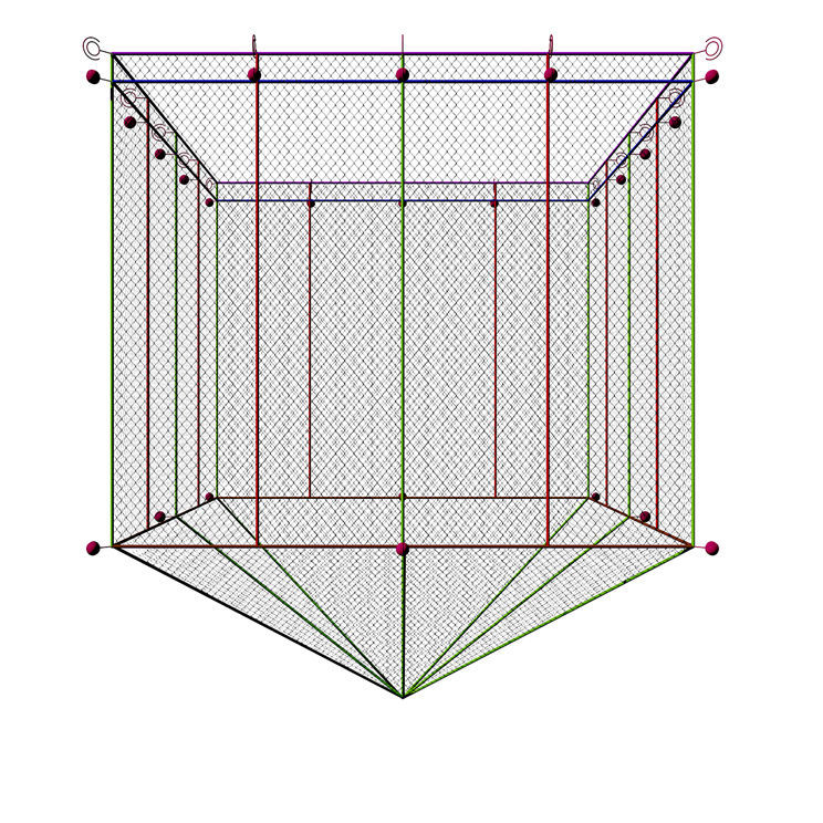 Basin separation aquaculture net - SQUARE - Hvalpsund Net a/s - nylon ...