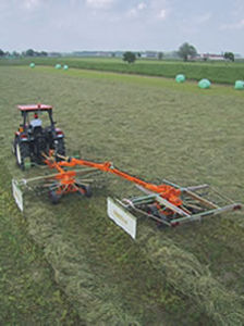 Rotary swather rake - BORELLO TWIN SIDE - Abimac Srl - side delivery ...