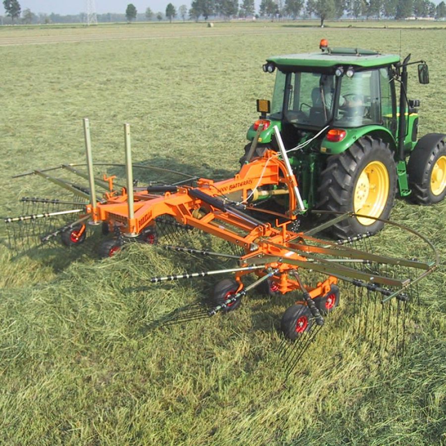 Rotary swather rake - BORELLO BUTTERFLY - Abimac Srl - center delivery ...