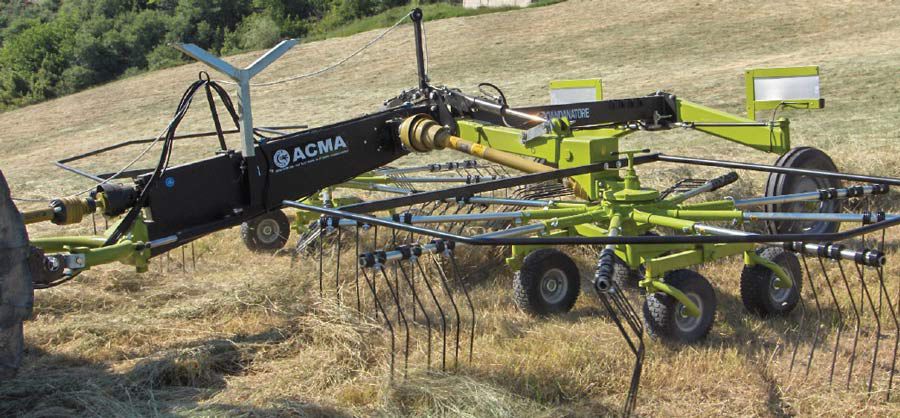 Rotary rake - GD 680 - Acma srl - center delivery / bi-rotor