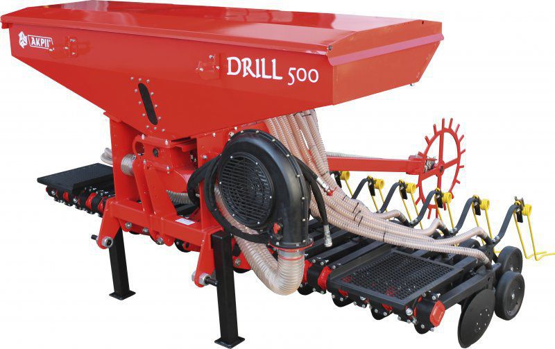 Hopper seed drill - Akpil - tractor-mounted / tine / 3-point hitch