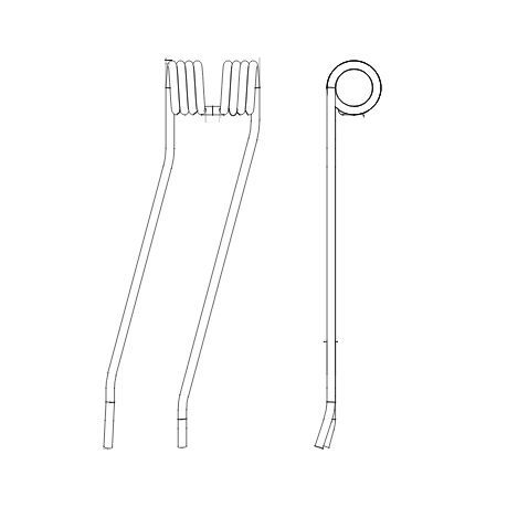 Double torsion spring - EXP 04 G - Grange et Walter - spiral / for rakes