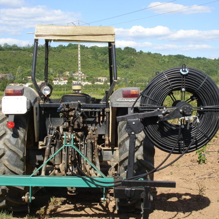 Irrigation hose reel with hose trencher - OPTE - Jaulent Industrie ...