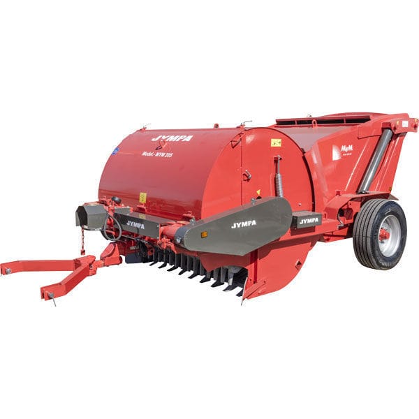 Tractor rock picker - MYMESIA - JYMPA FUTURAGRO SL - unload to trailer ...