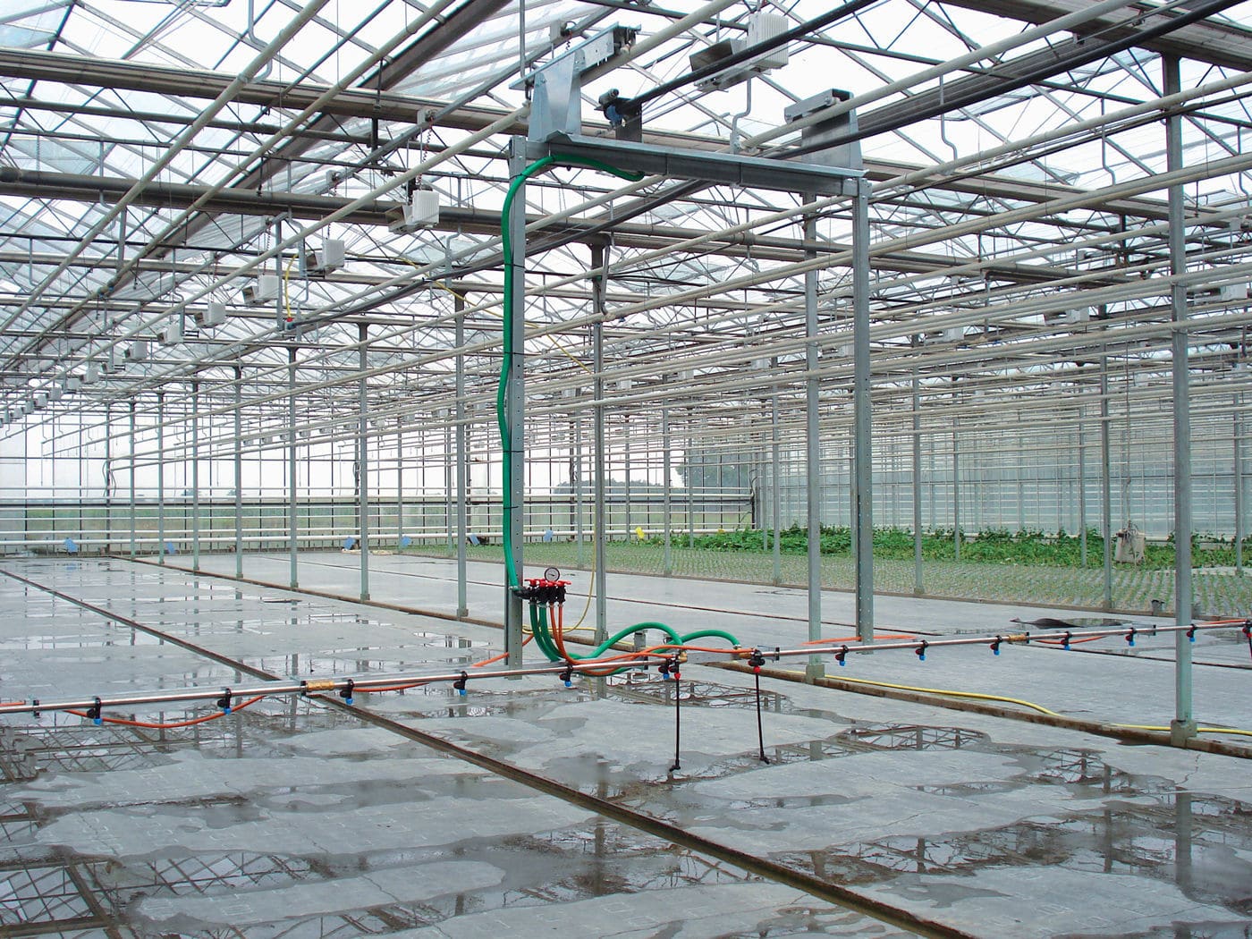 Greenhouse irrigation boom - TO56-2H - Mosa Green - hose-fed / suspended