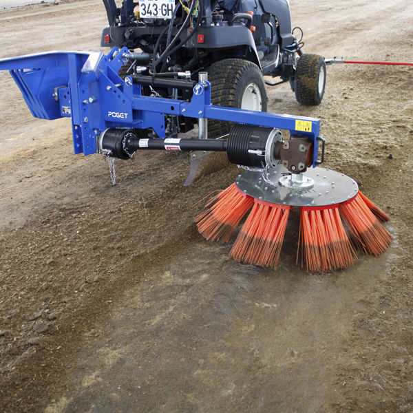 Tractor-mounted sweeper - BM - Poget - for barns