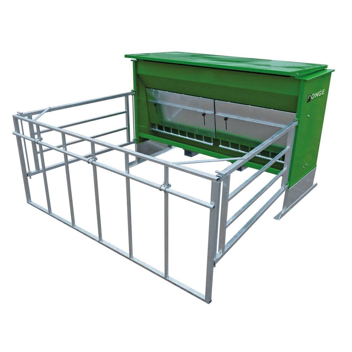 Cattle hopper feeder - B series - Ponge - painted steel / galvanized ...