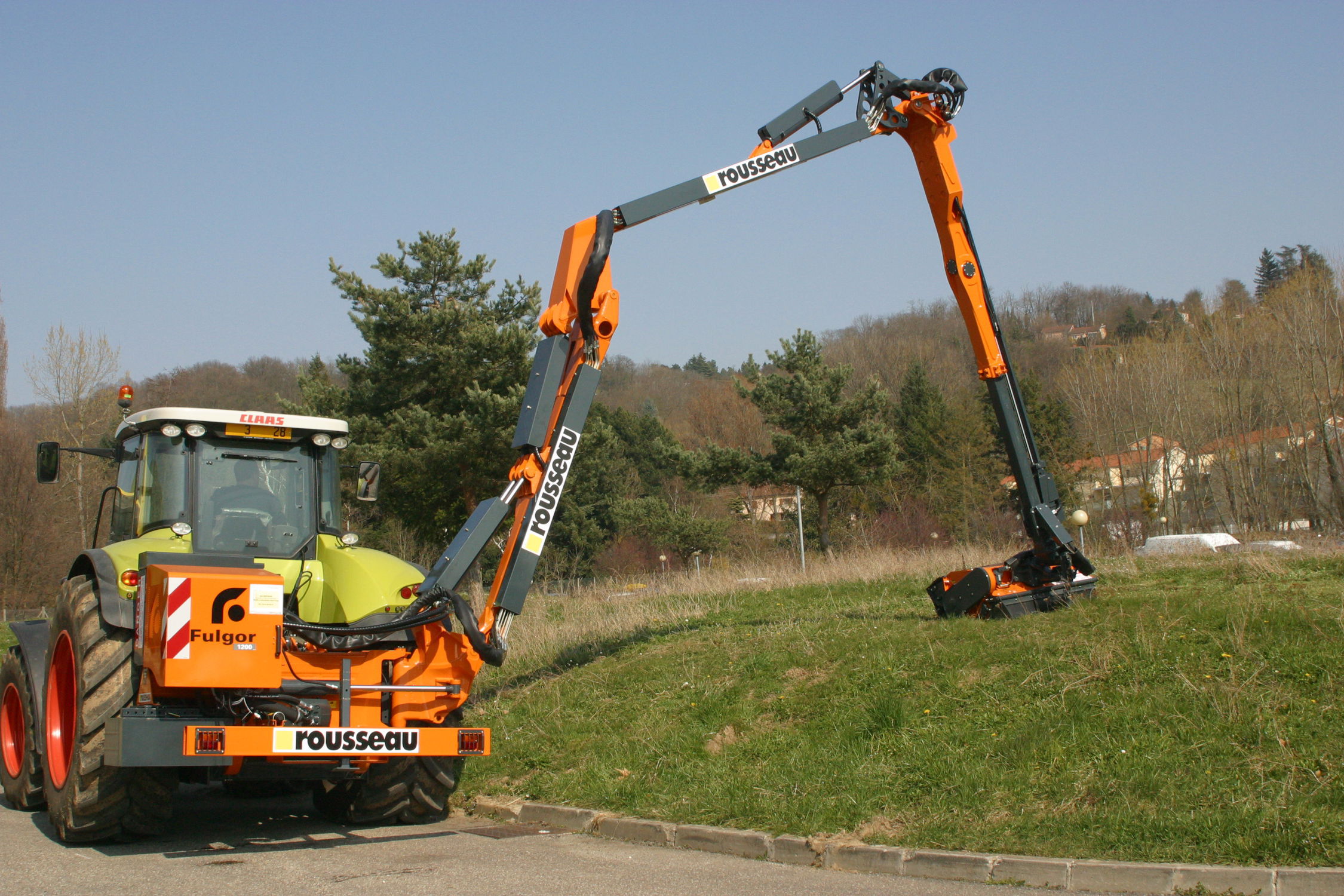 Tractor-mounted reach mower - FULGOR 3 series - Rousseau - flail ...