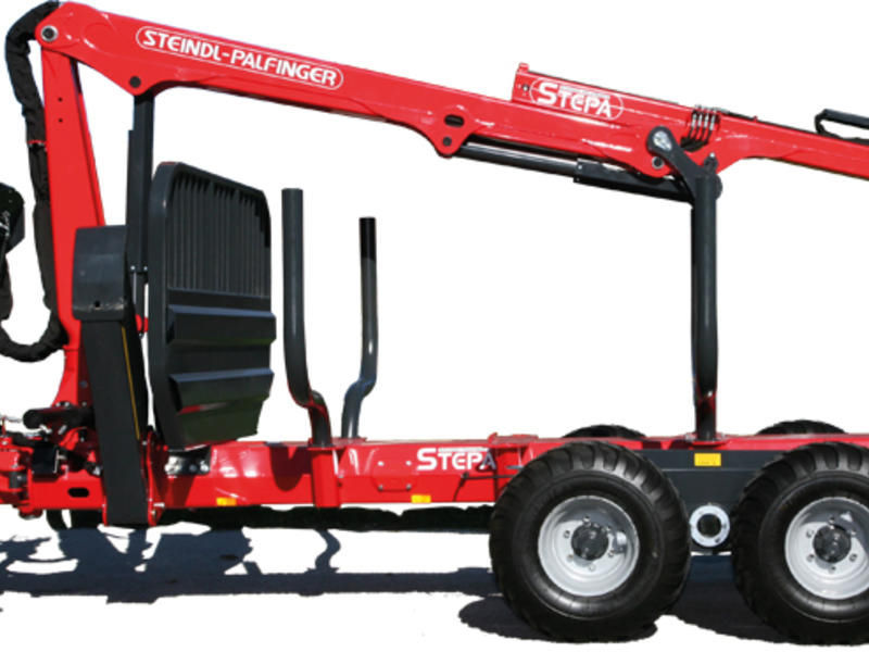Trailer-mounted log loader - z - Stepa - knuckle boom