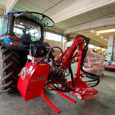 Tractor-mounted reach mower - ROLLER 100 - Tecnoagri - flail / folding