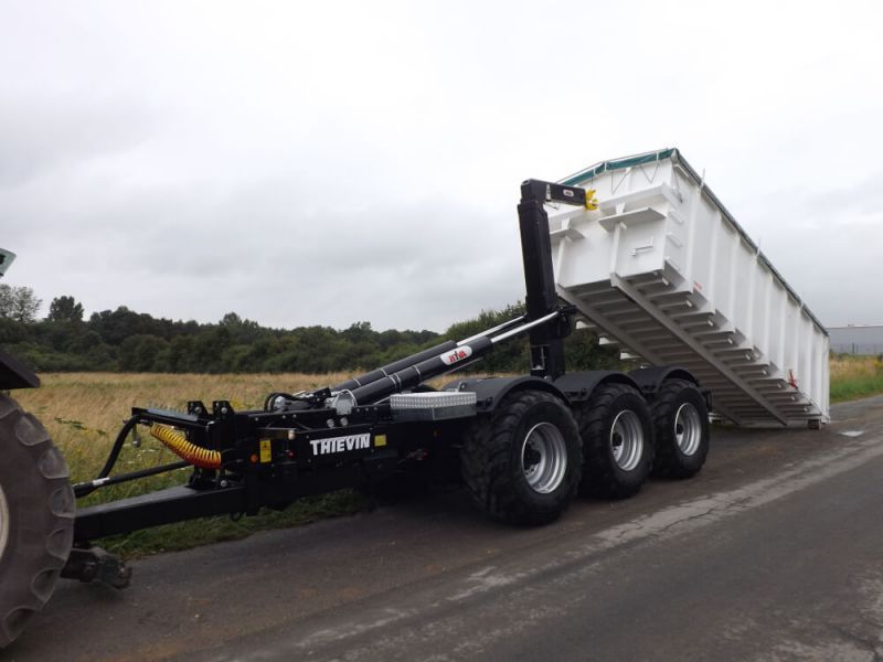 Hook lift trailer - PC 260 - Thievin - mounted / 3-axle / agricultural