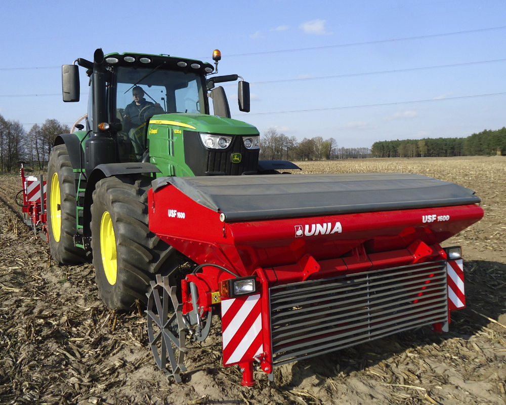 Pneumatic seed drill - USF 1600 series - Unia - coulter / 2-row / 1-row