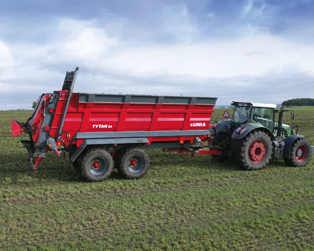 Mounted manure spreader - TYTAN 20 / 24 - Unia - verticals beaters / tandem