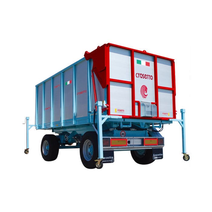 Tipping trailer - CMRC14 - Crosetto srl - mounted / 2-axle / agricultural