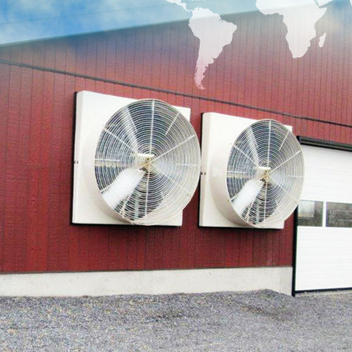 Farm building fan - Sun-North Systems, Ltd - extraction / wall-mounted