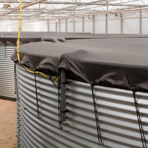 Silo tensioned cover - Genap - permeable / anti-algae / prevent evaporation