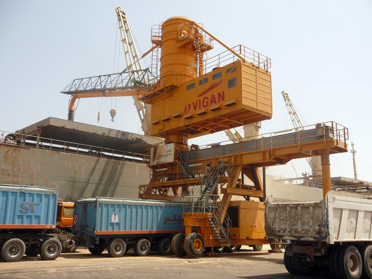 Ship unloader - NIV - Vigan - bulk materials / pneumatic