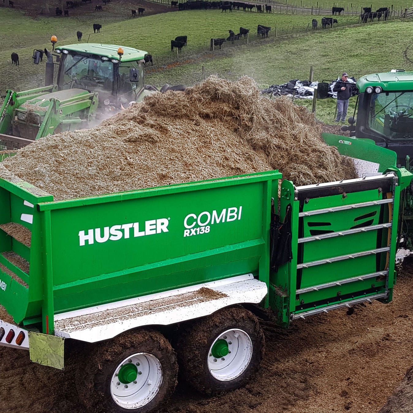 Dump trailer - Combi RX Multi-Feeder - Hustler Equipment - tandem axle ...